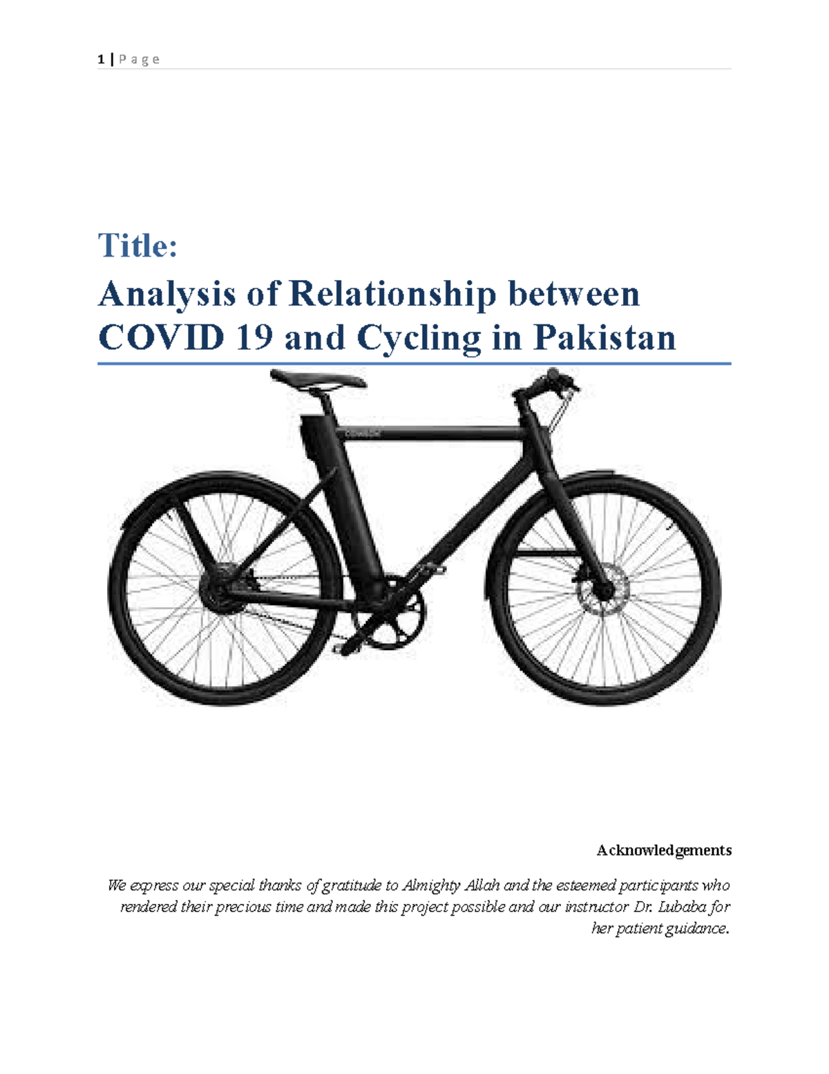Detailed Qualitative Research Report - Title: Analysis of Relationship ...