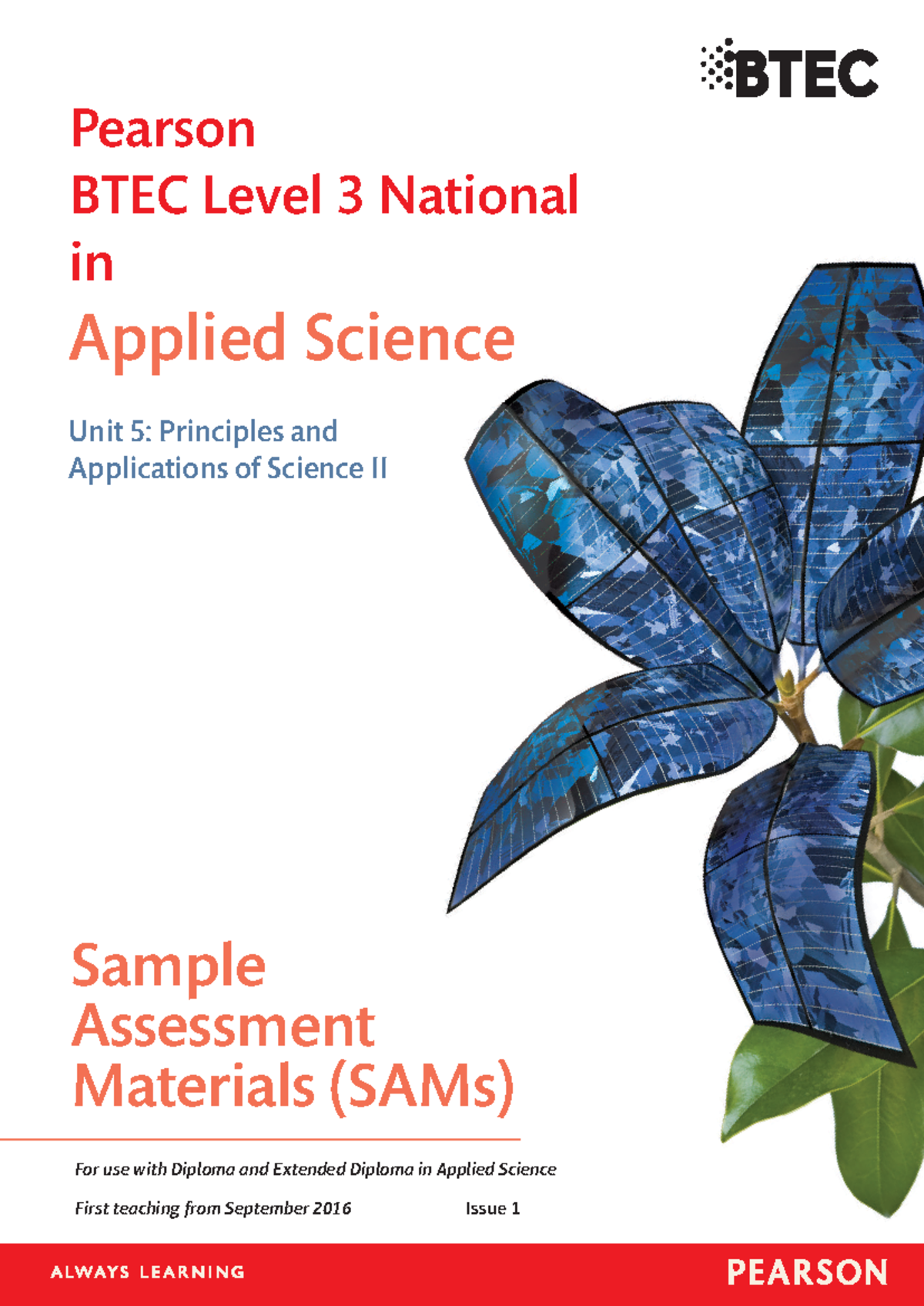 BTEC Level 3 Applied Science Unit 5 Final Assessment Materials - Studocu