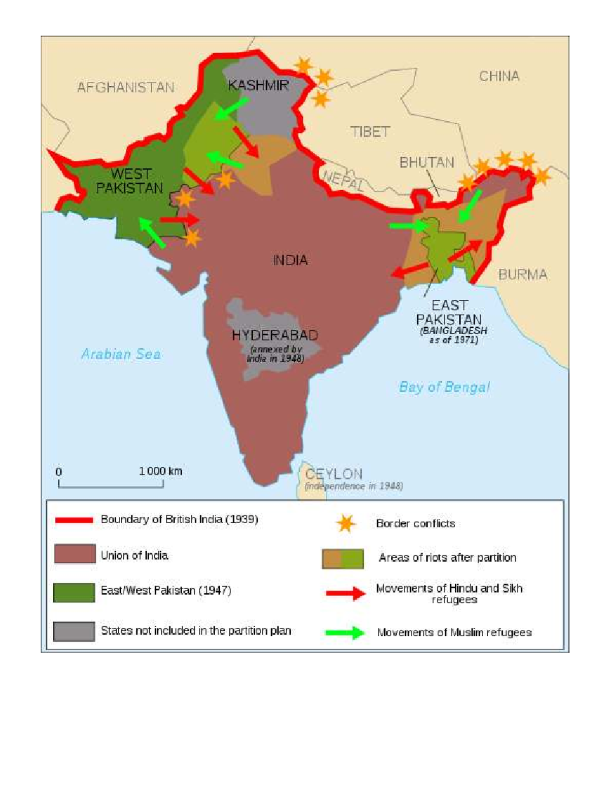 India and Pakistan 1947: Historical Context and Border Conflicts - Studocu