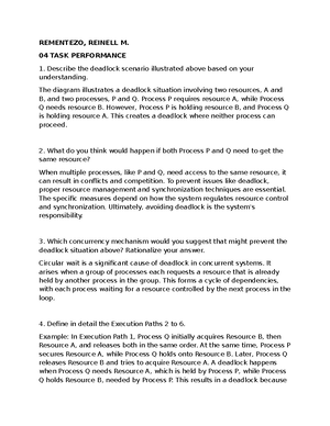 Enterprise Architecture 04 Task Performance 1 - Task Performance Application Layer Concept and ...