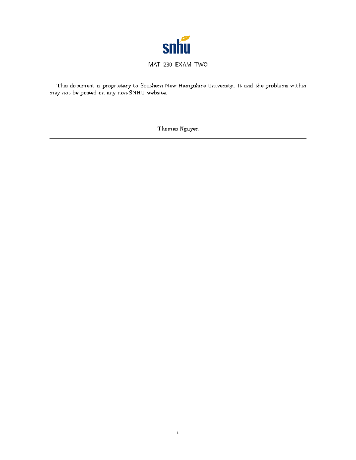 MAT 230 Module 7 Exam II: Key Concepts and Solutions Guide - Studocu