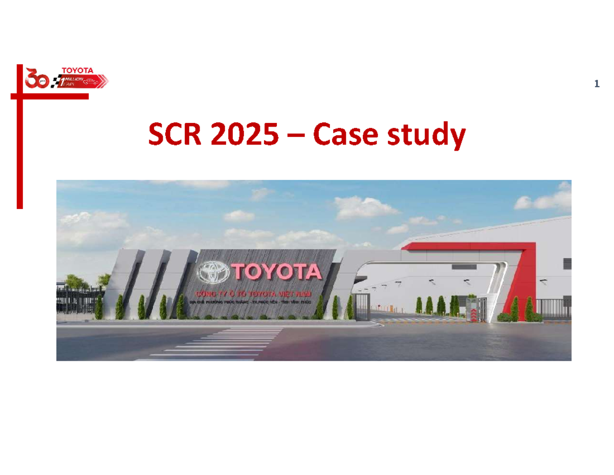 SCR 2025 Case Study: Selecting Optimal Shipping Lines for TMV - Studocu