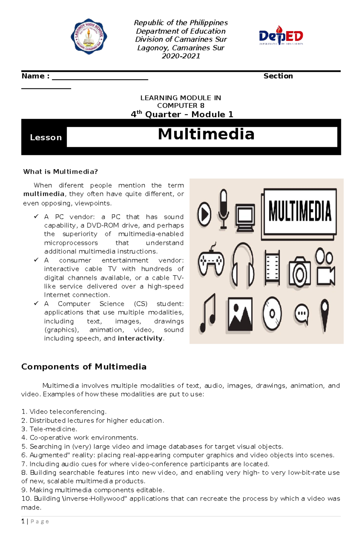 531860333 COMP8 Quarter 4 Module 1 - Republic of the Philippines ...