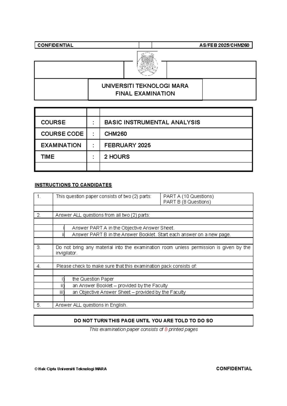 CHM260 Final Exam Notes: Basic Instrumental Analysis - Feb 2025 - Studocu