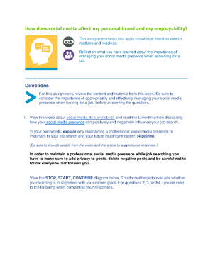 [Solved] Welcome to your SS2000 Week 1 Discussion As you develop your rsum - Career Success ...