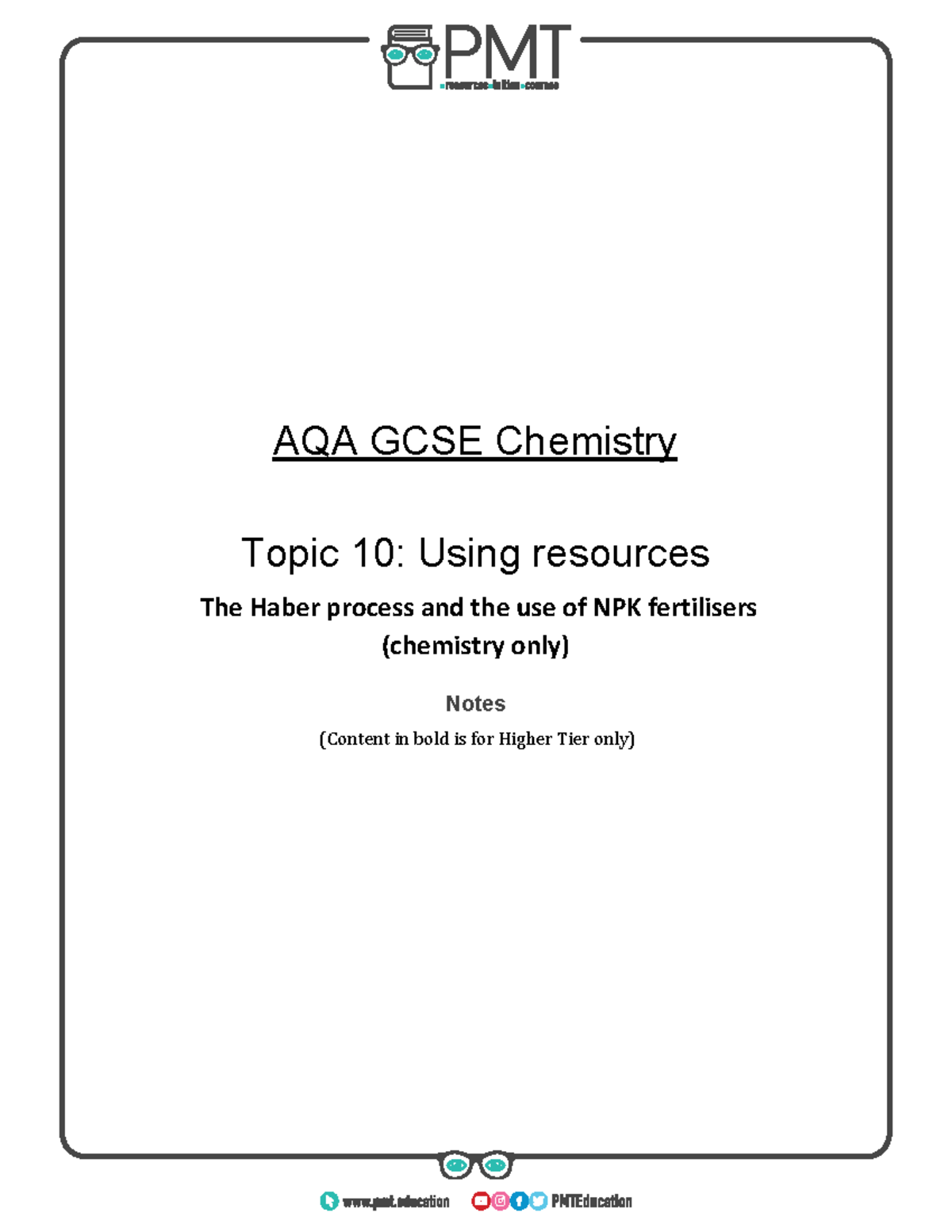 10.4. The Haber process and the use of NPK fertilisers - Chemical ...