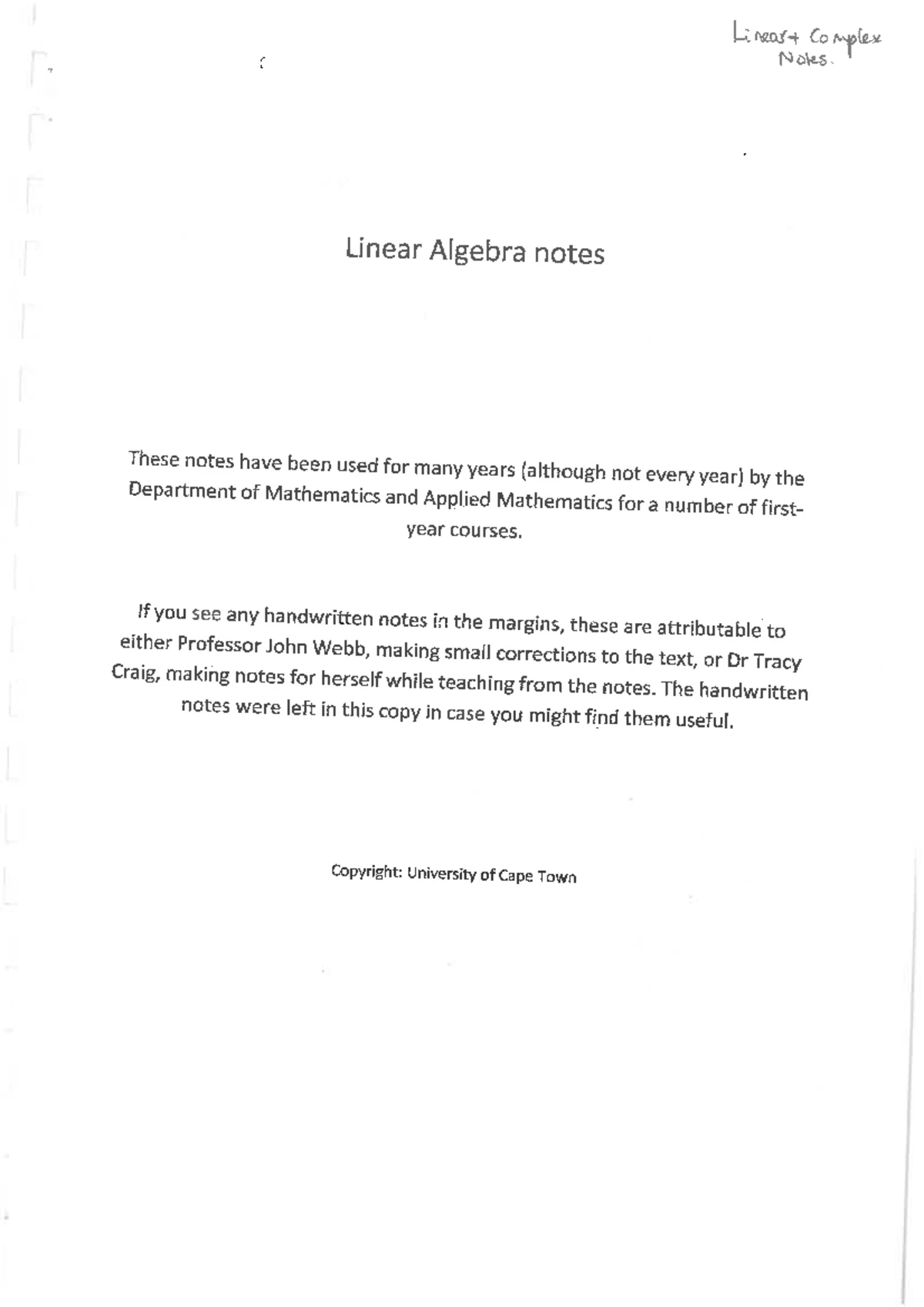 Paul's Online Notes: Matrices & Vectors Concepts (Math 101) - Studocu