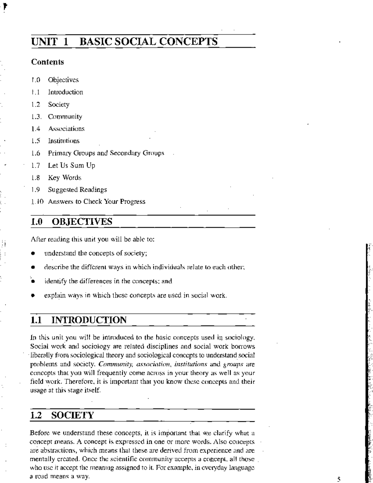Unit-1 - Easy to understand - UNIT 1 BASIC SOCIAL CONCEPTS ...