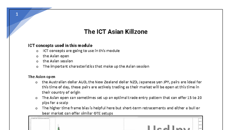 ICT Forex Market Maker Primer: The Asian Killzone Insights - Studocu