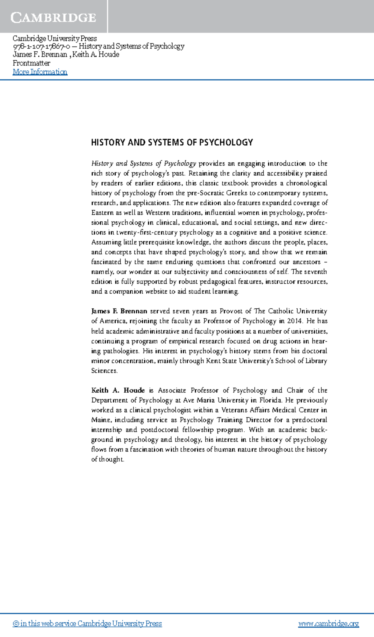 Schools of psychology - Notes - 978-1-107-17867-0 — History and Systems ...