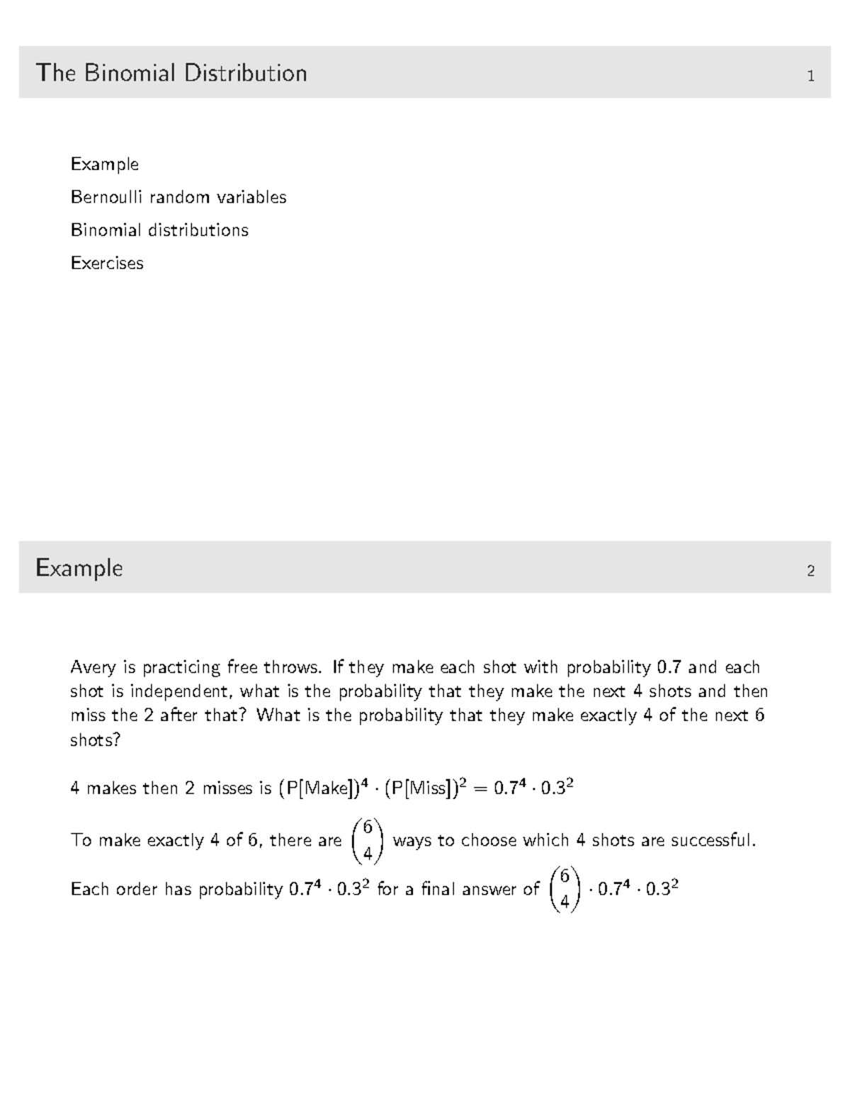 A43 Binomial Distribution Handouts and Exercises - Studocu