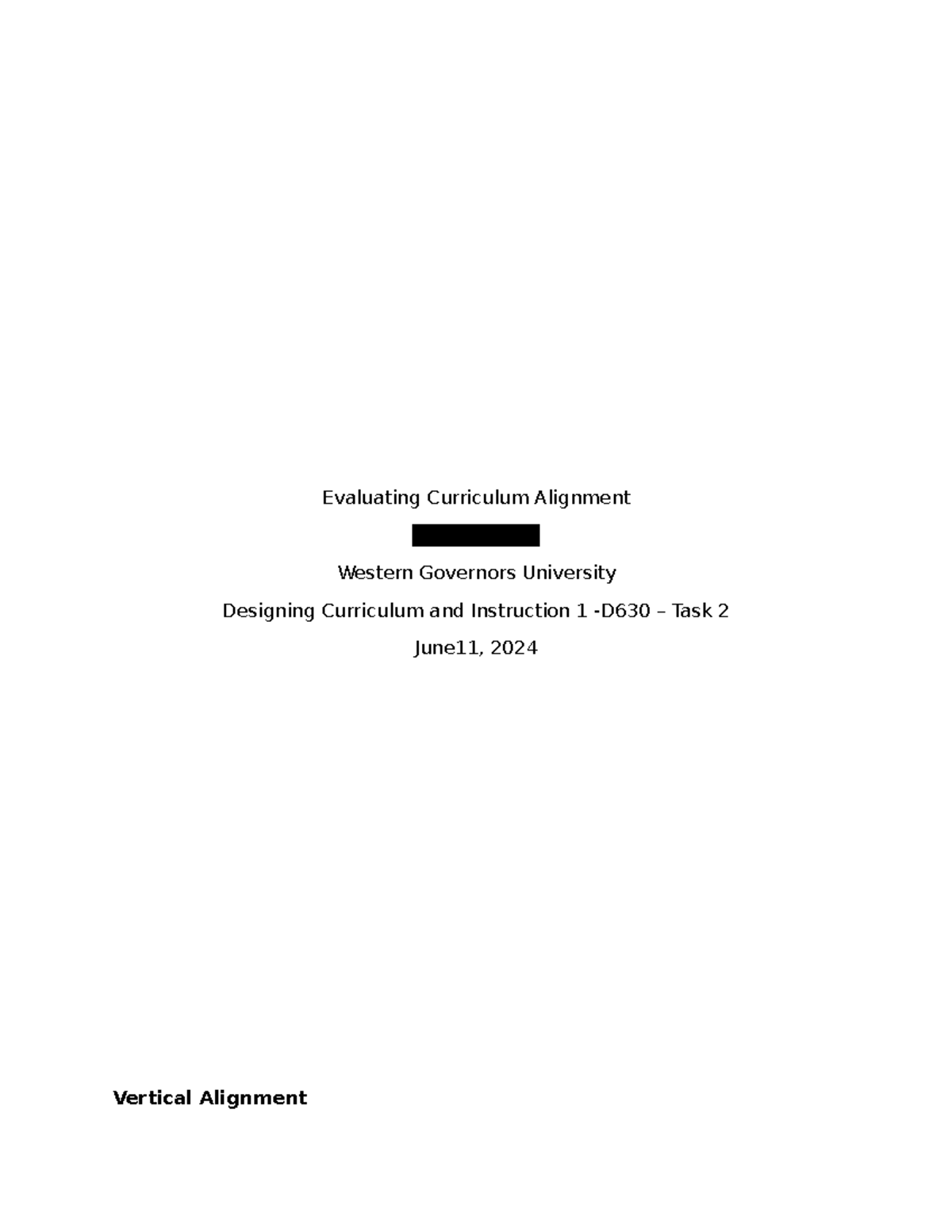 Evaluating Vertical Curriculum Alignment in Ohio Science Fusion D630 ...