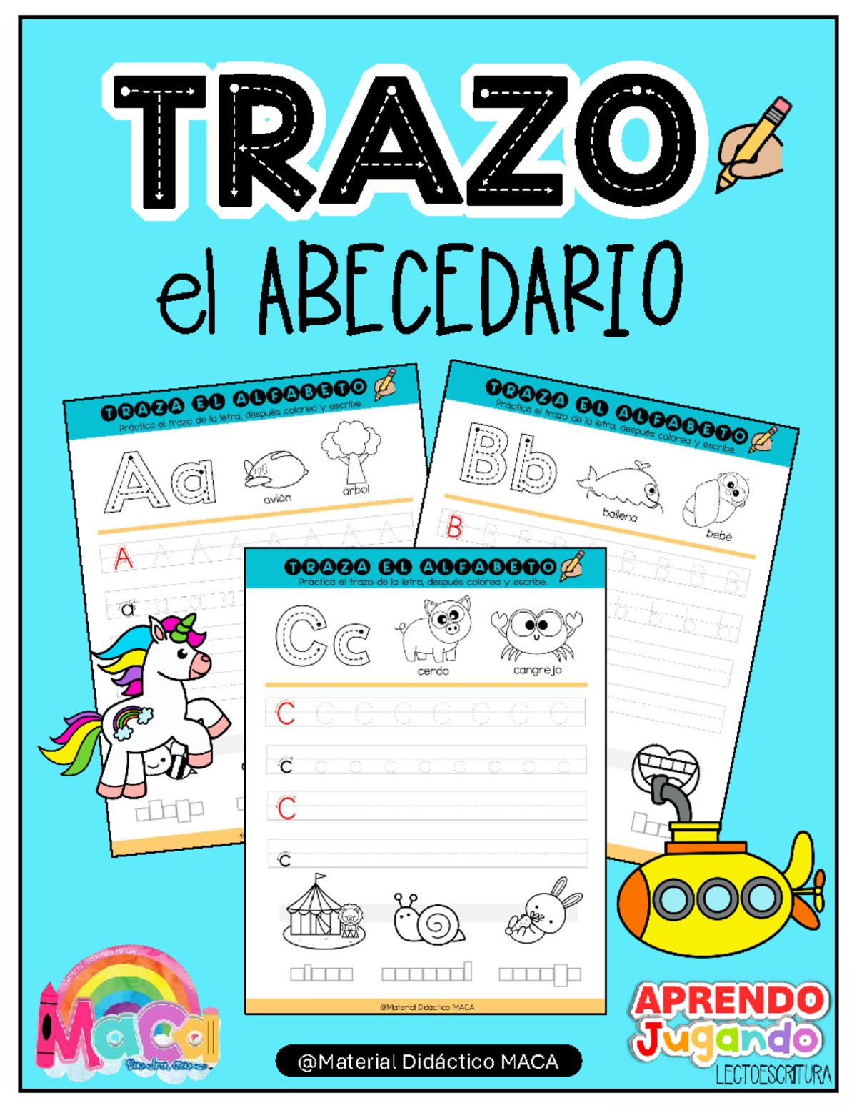 Trazo del Abecedario: Práctica de Escritura y Coloreo 2024-2025 - Studocu