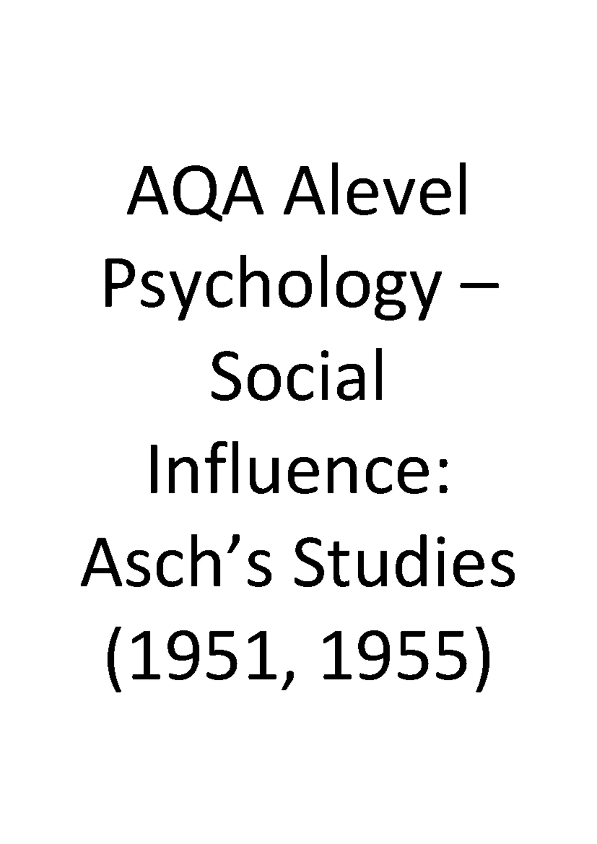 AQA Alevel Psychology – Social Influence - Jenness (1932) - AQA Alevel ...