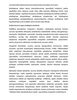 [Solved] isakhiwo sangaphandle senkondlo - Isizulu first educational ...
