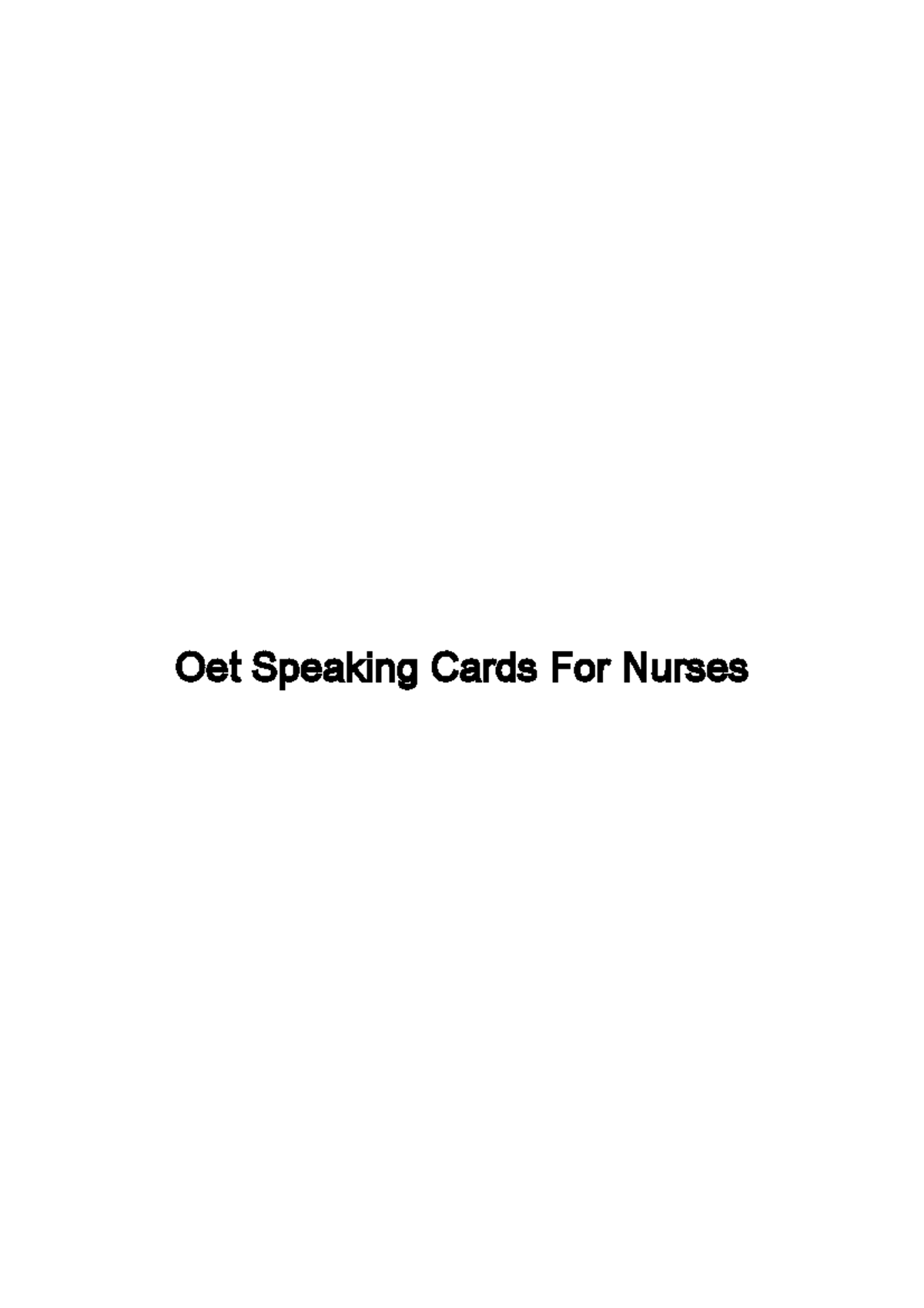 New Oet Speaking Cards For Nurses - Oet Speaking Cards For Nurses ...