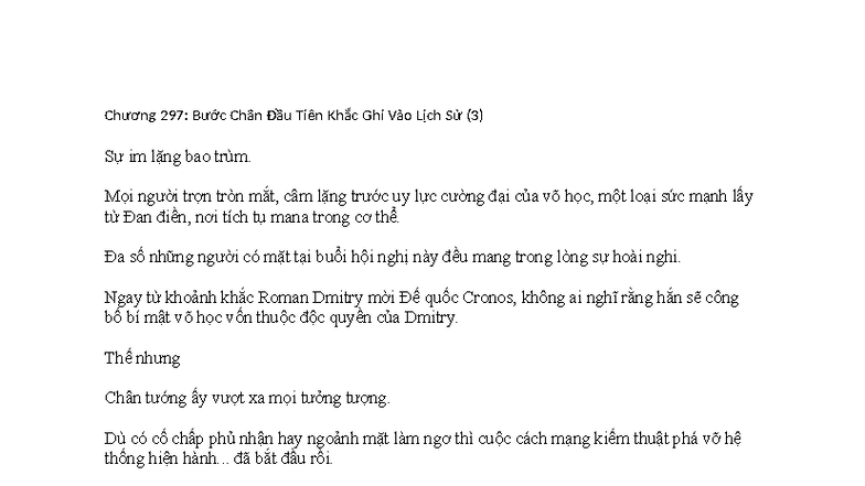 Chương 297: Cuộc Cách Mạng Kiếm Pháp Của Roman Dmitry - Studocu