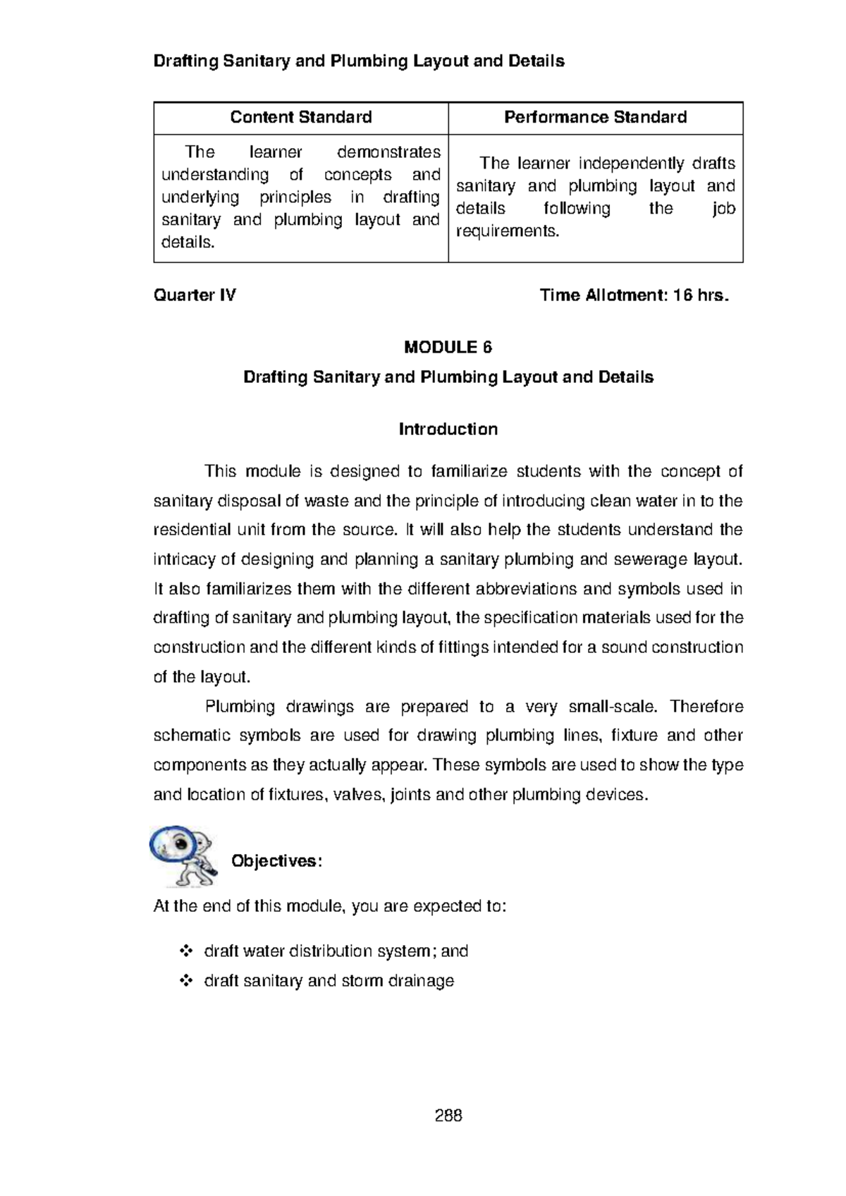 Drafting Sanitary & Plumbing Layouts: Module 6 Overview & Exercises ...