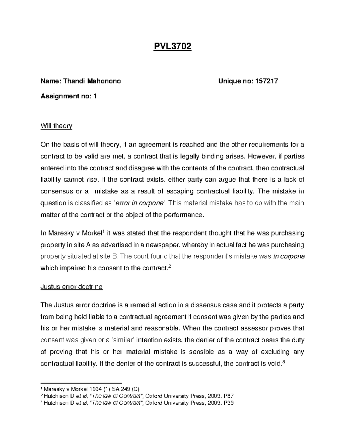 Pvl3702 ass1 - PVL Name: Thandi Mahonono Unique no: 157217 Assignment ...