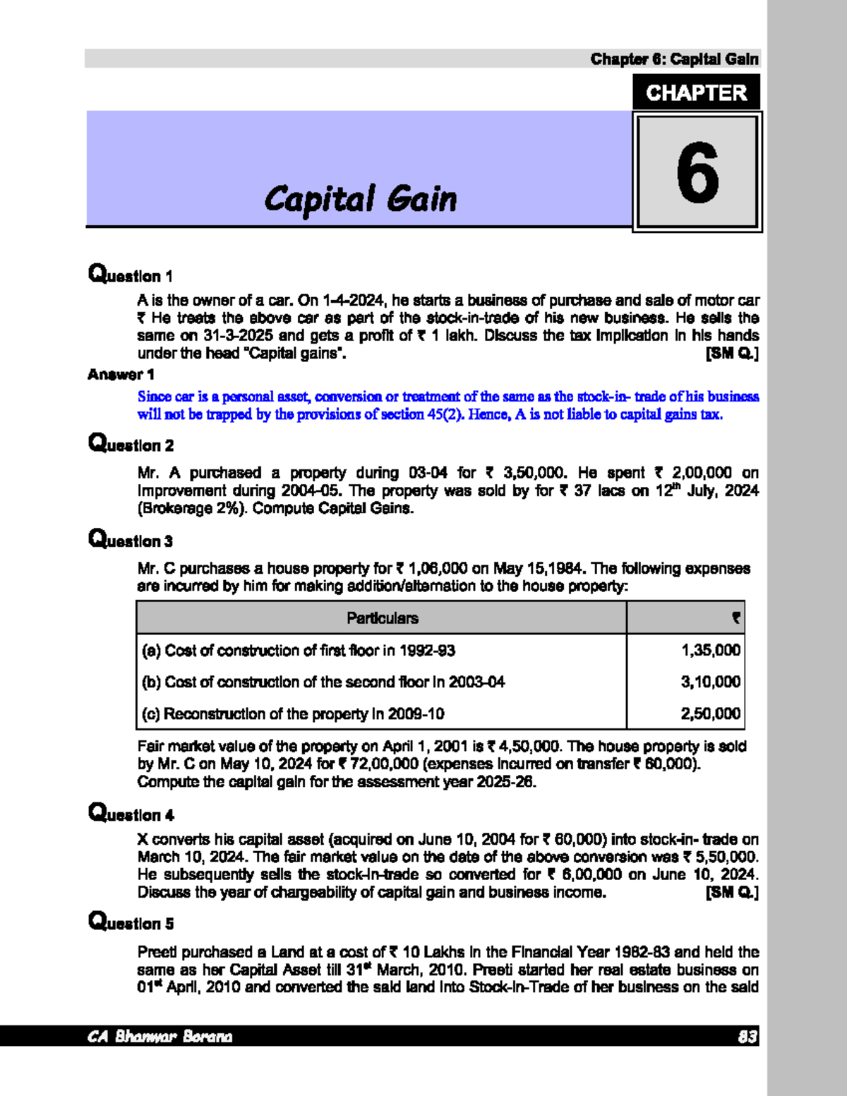 Capital Gain - Much of some ful - Chapter 6: Capital Gain CHAPTER 6 ...