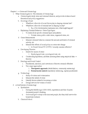 Chapter 4 Notes criminology - Chapter 4: Rational Choice Theory 1 ...