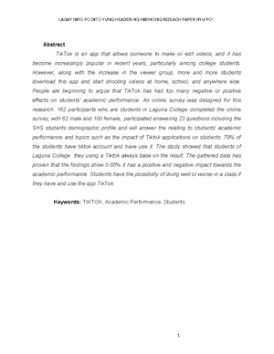 Tiktok-Research-Paper - THE IMPACT OF TIKTOK APPLICATION ON THE ...