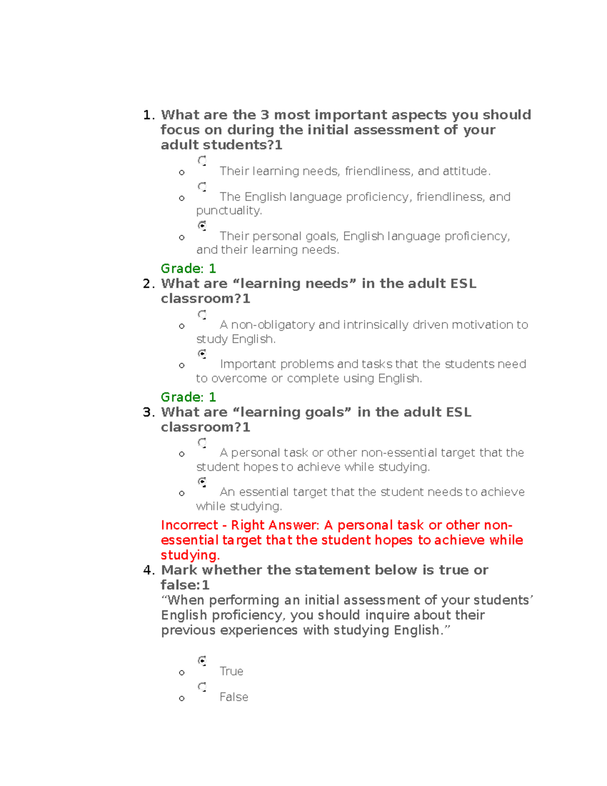 1st week on the job - class - 1. What are the 3 most important aspects ...