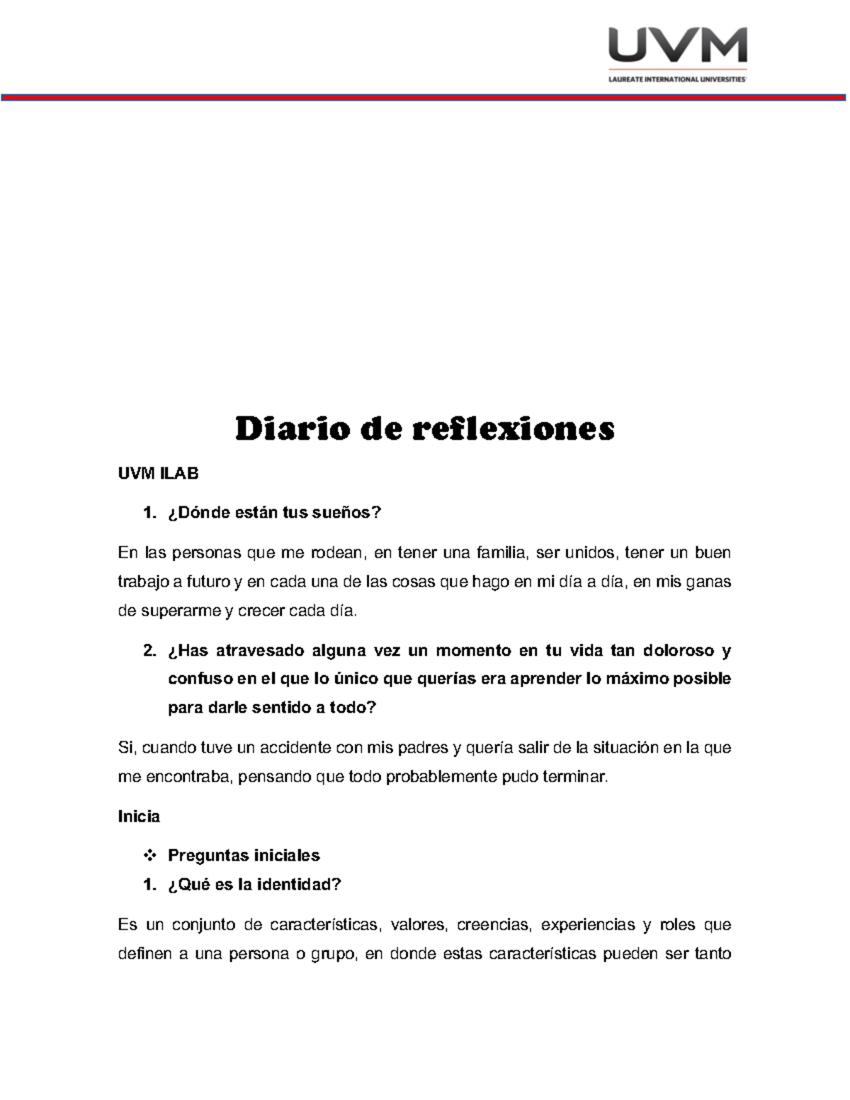 Diario de reflexiones - ¿Has atravesado alguna vez un momento en tu vida tan doloroso y confuso ...