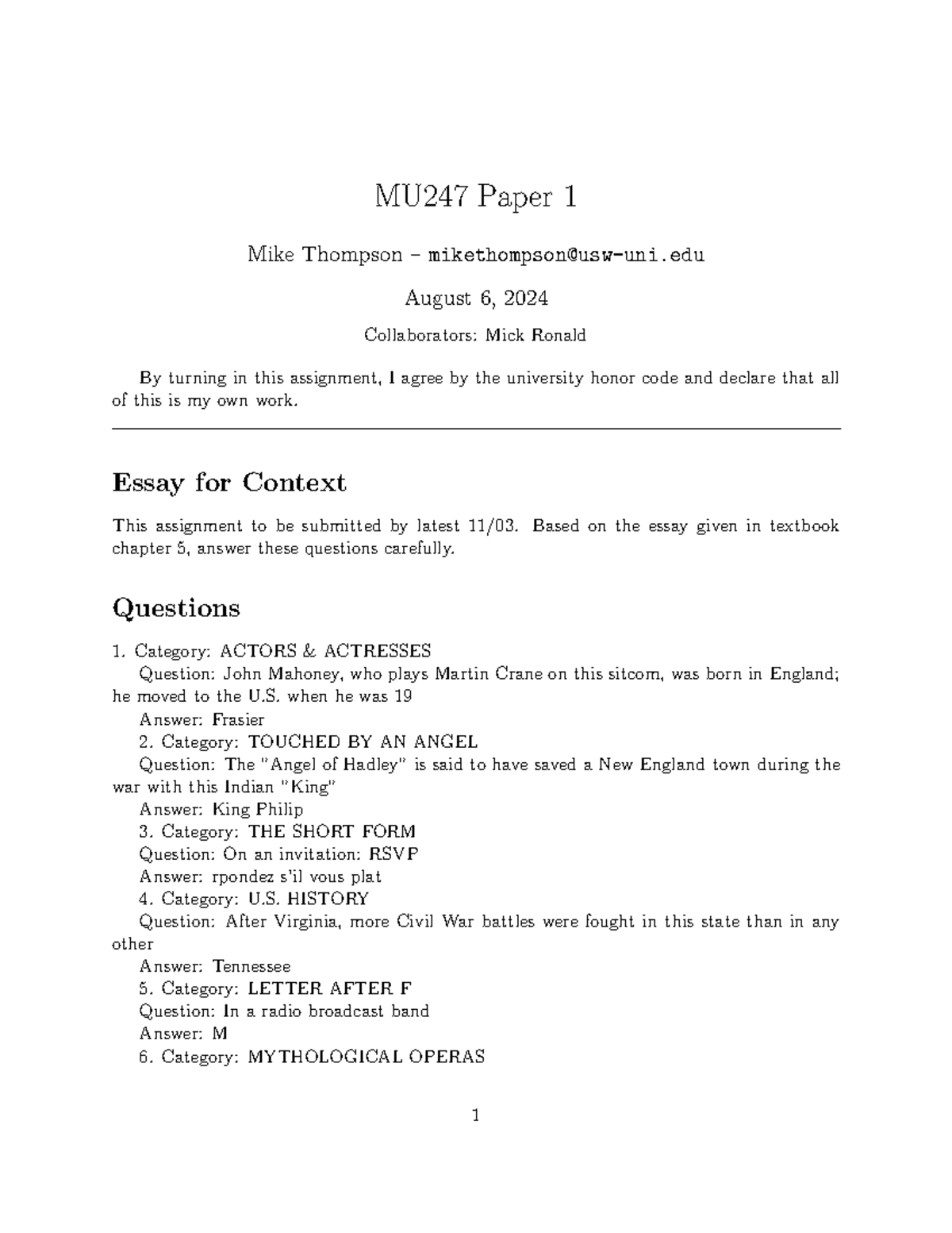 MU247 Paper 1: Exploring Forces Shaping Rock Music - Studocu