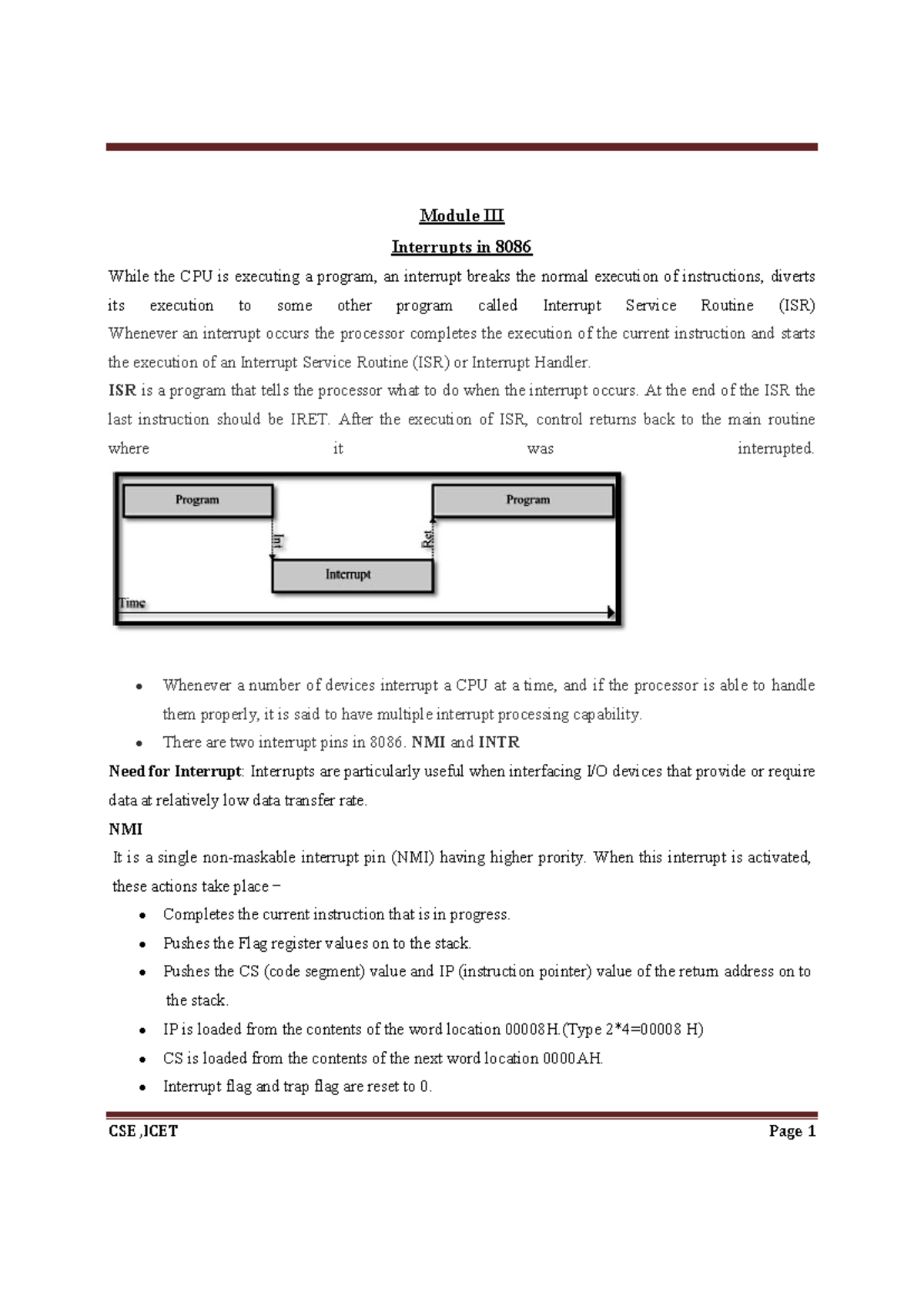 CSE, ICET: Understanding Interrupts in 8086 Microprocessor Architecture ...