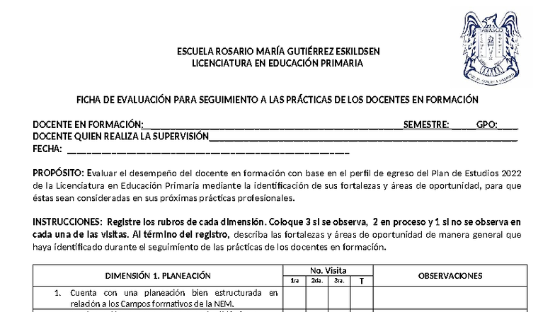 Guía de Supervisión de Prácticas Docentes - Lic. en Educación Primaria ...