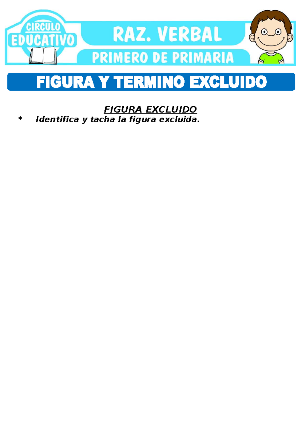 Figura y Término Excluido - Primero de Primaria - Studocu