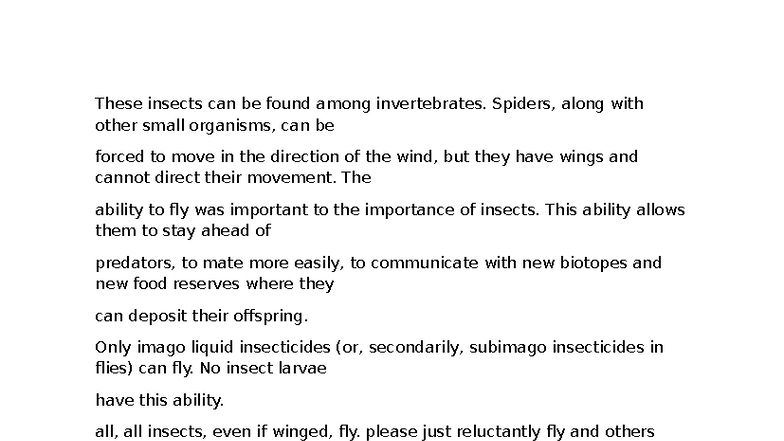 Insect Flight Mechanisms and Adaptations: A Study on Invertebrates ...