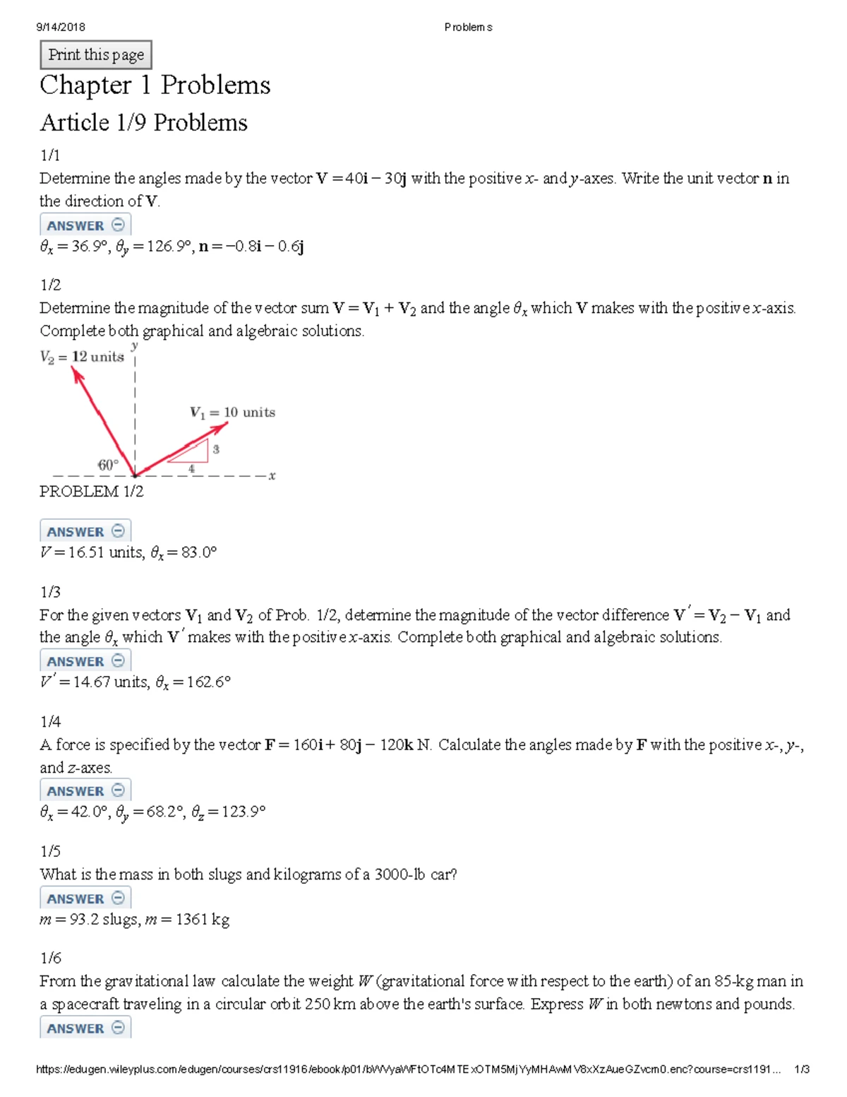 181 chapter 4 problems - Print this page Chapter 4 Problems Article 4/3 ...