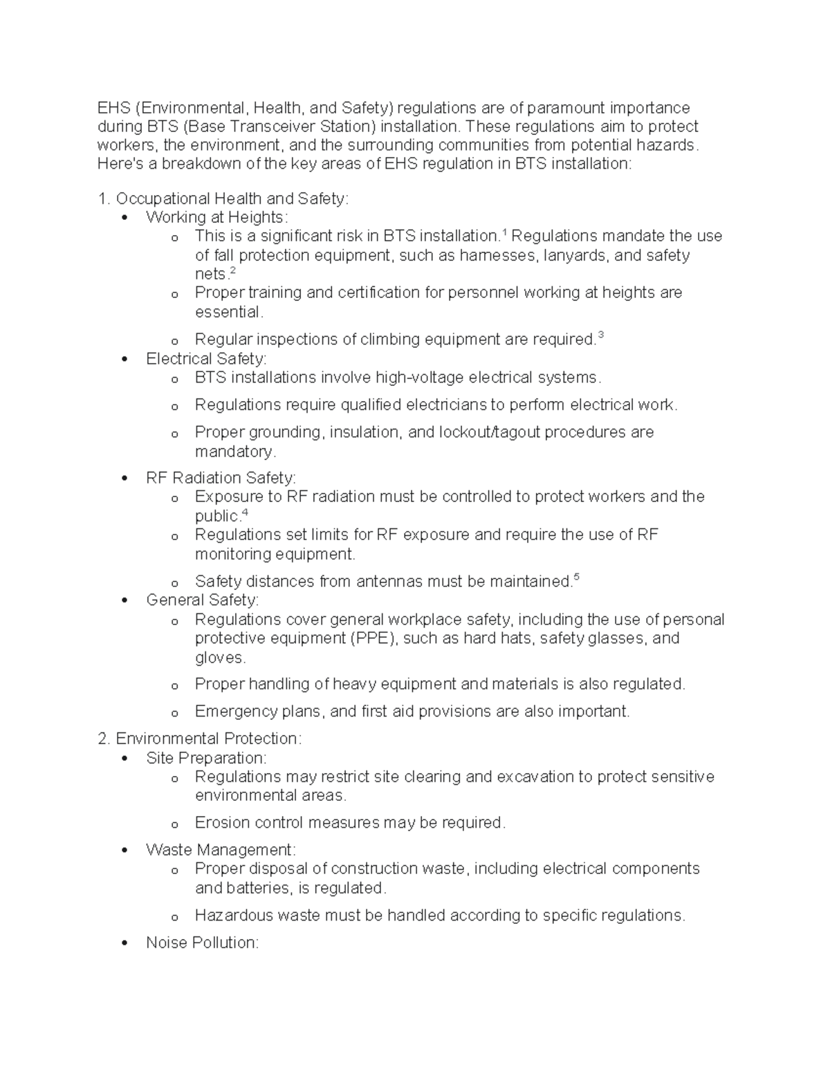 EHS Regulations Guide for BTS Installation: Essential Safety Insights ...