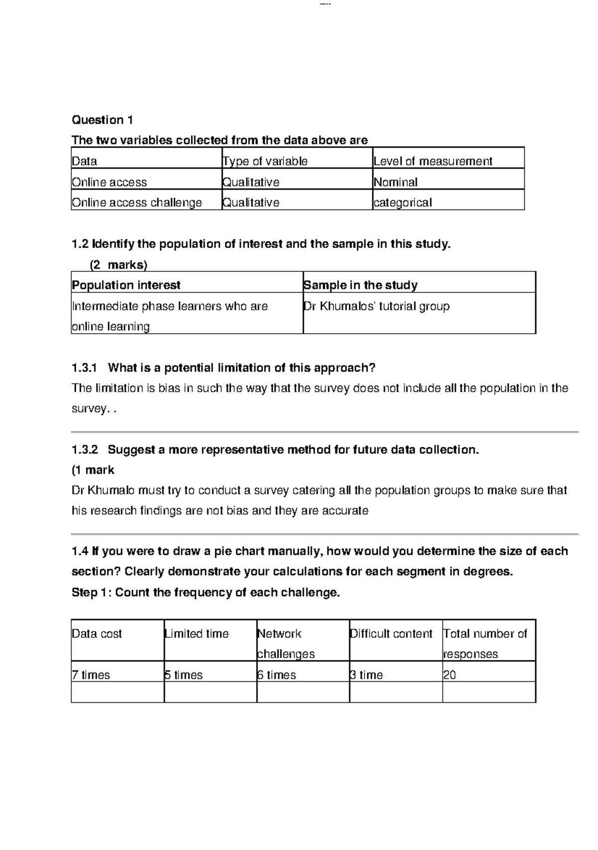 UNISA cPSD| Final Exam Notes on Data Collection and Analysis - Studocu