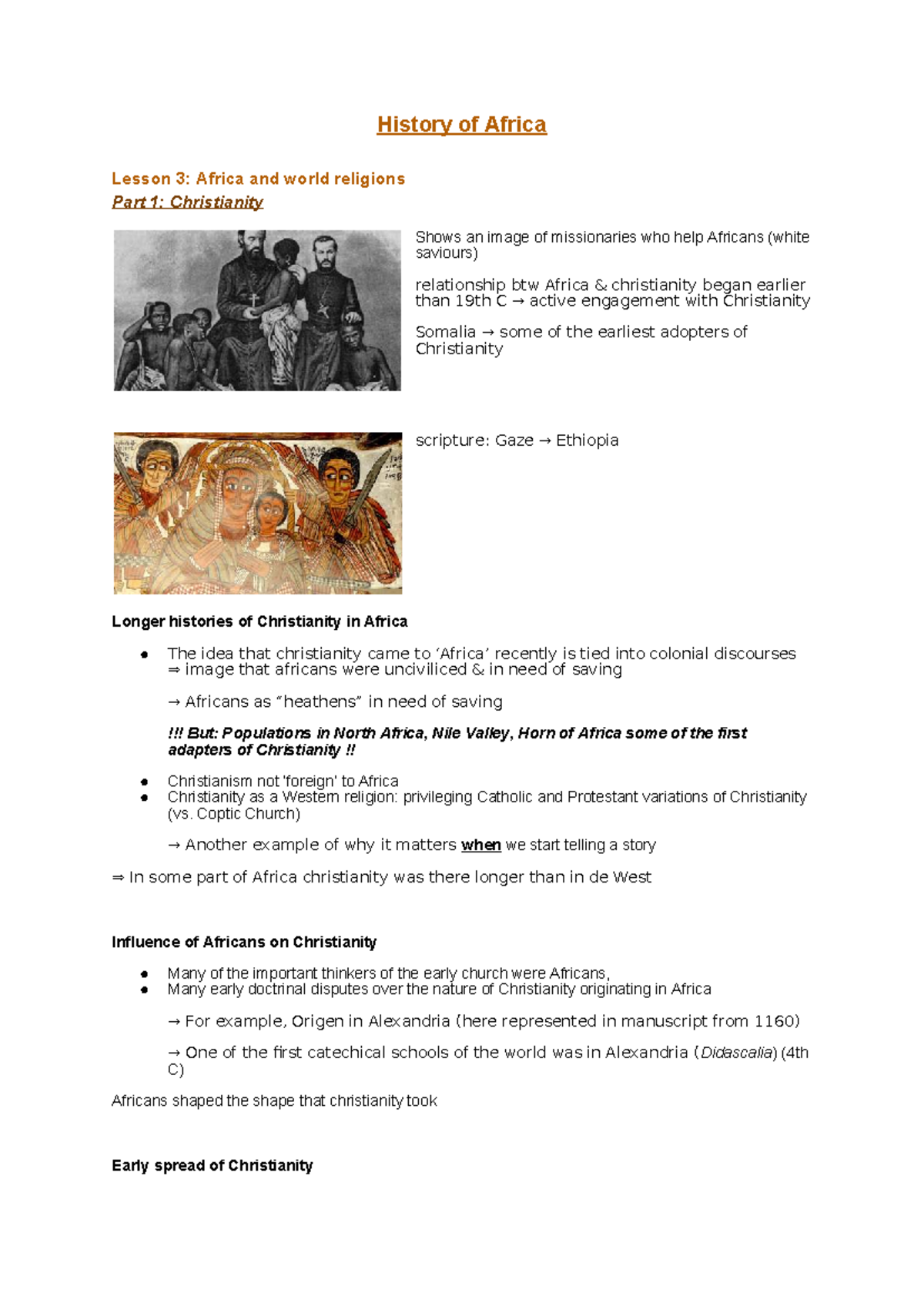 History of Africa: Lesson 3 - Christianity and Islam's Early Influence ...