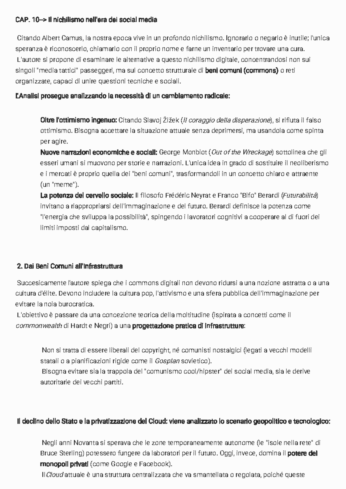CAP. 10 - Appunti sul Nichilismo dei Social Media e le Alternative ...