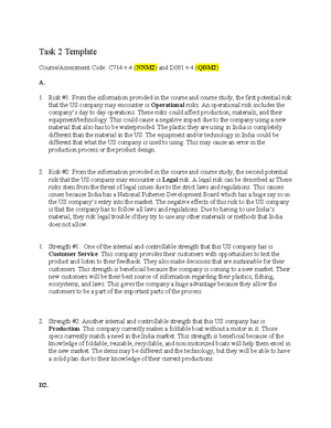 D353 Task2 - Passed - D353: Strategic Training and Development Task 2 ...