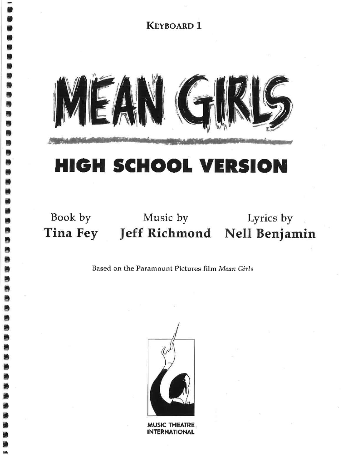 Keyboard 1 Orchestration for Mean Girls: High School Version - Studocu