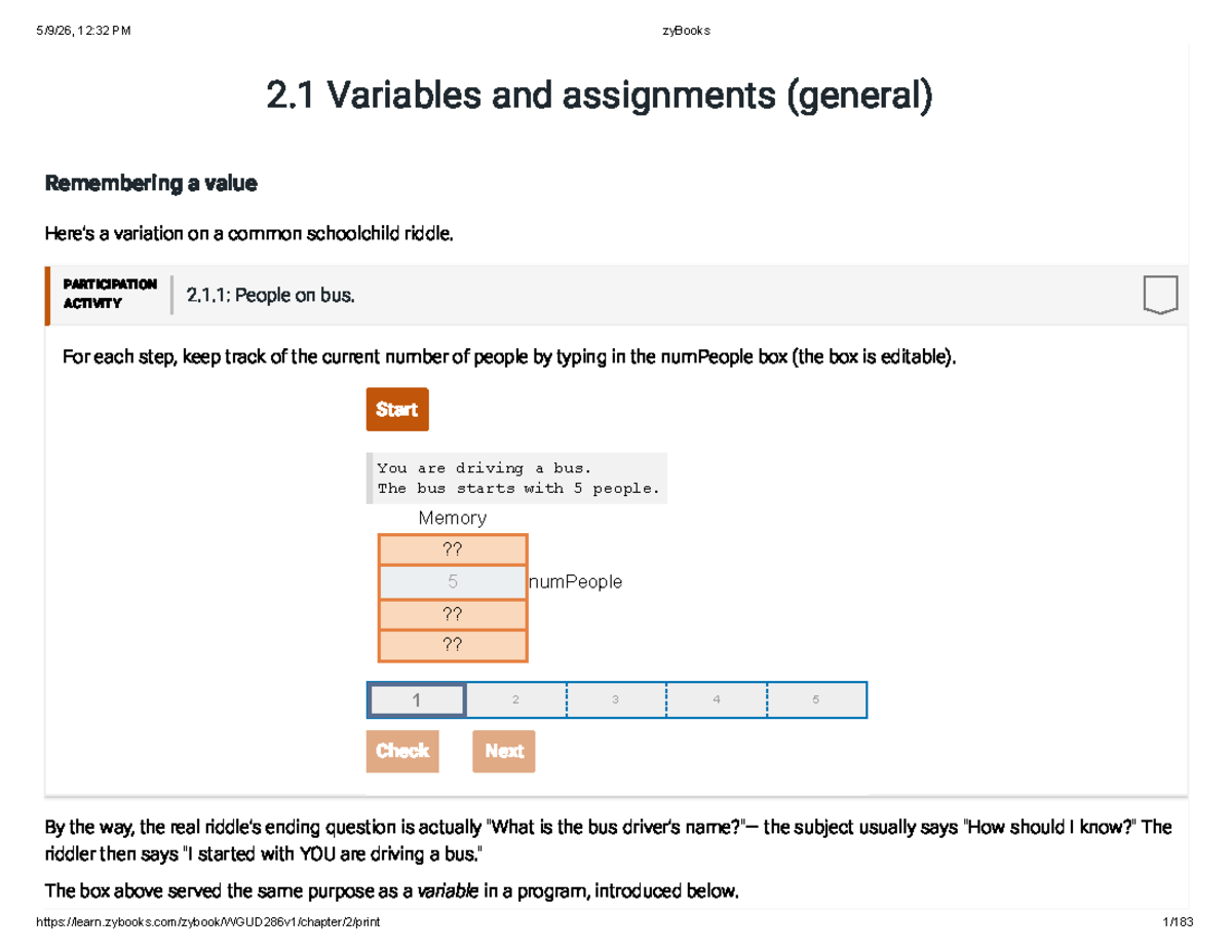 WGUD286v1 Lecture: Variables and Assignments - Studocu