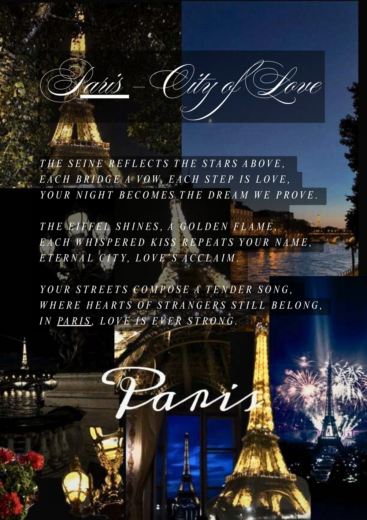 City of Love: Paris Reflections and Eternal Dreams - Studocu