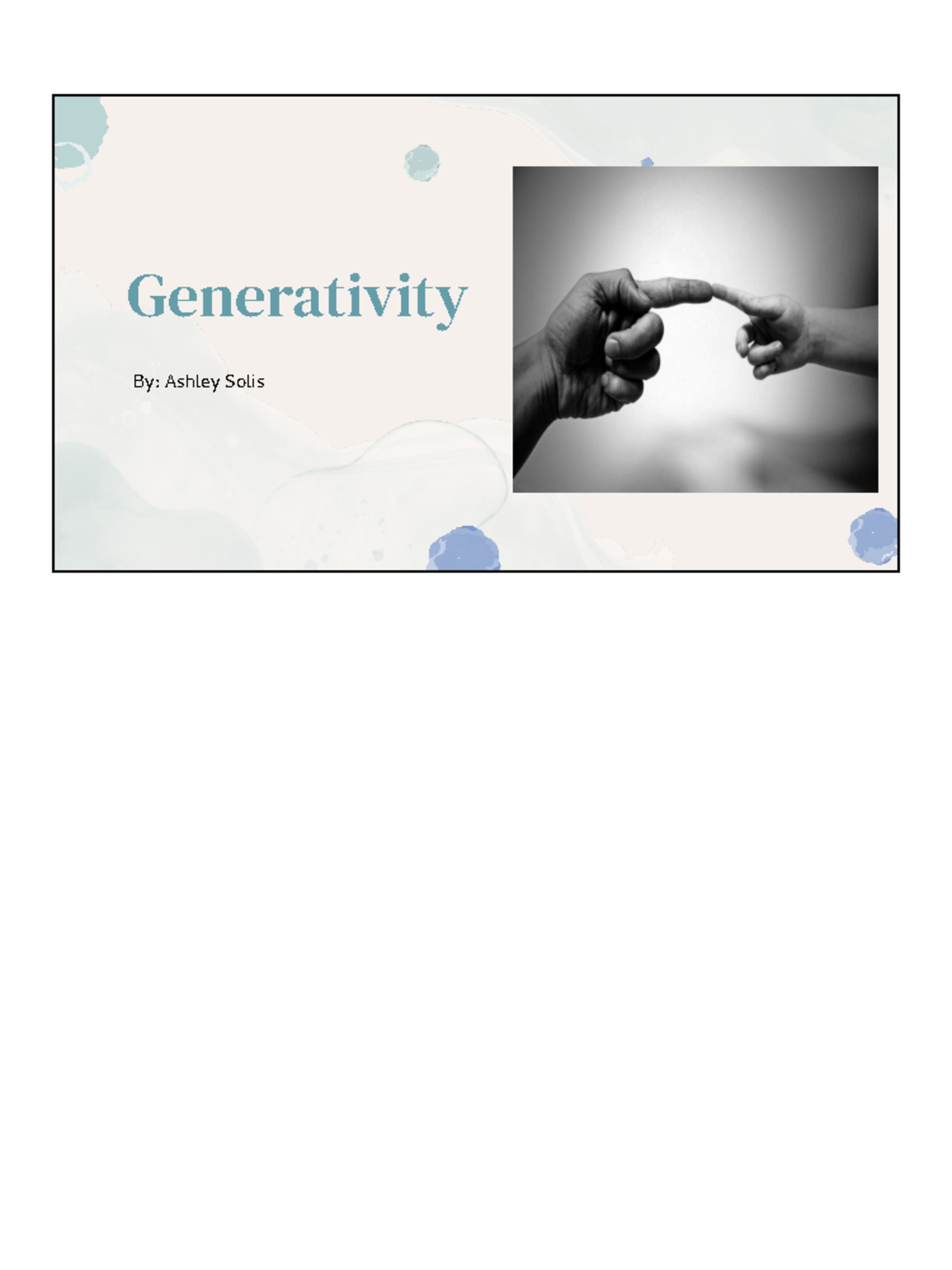Generativity: Theories, Gender Roles & Personality Insights - Studocu