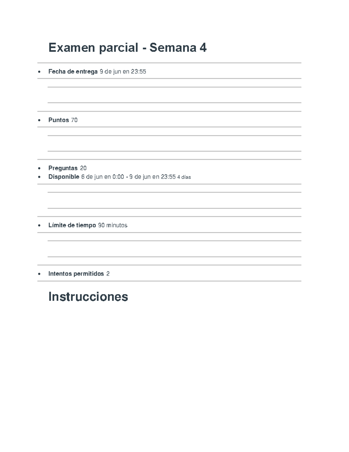 Parcial 1 2 Junio 2020, preguntas y respuestas - Warning: TT: undefined function: 32 Examen ...