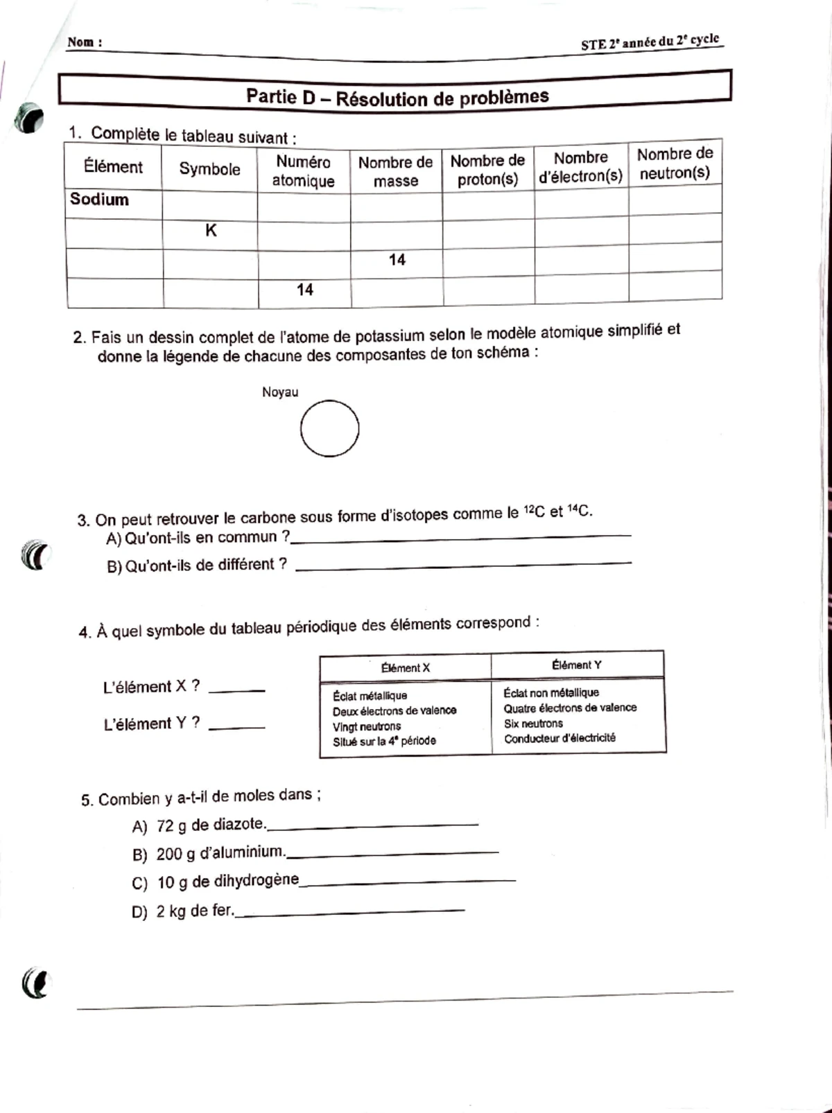 Révision Fiches de travail - Science ST - Secondaire 4 - Studocu