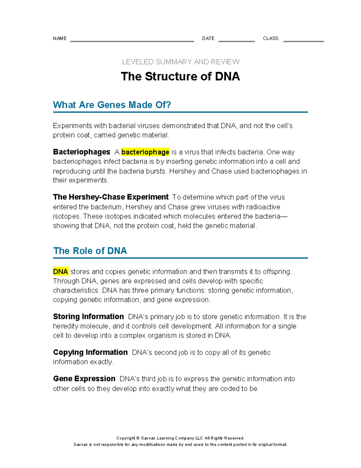 Understanding DNA Structure and Function: Key Discoveries (BIO101) - Studocu