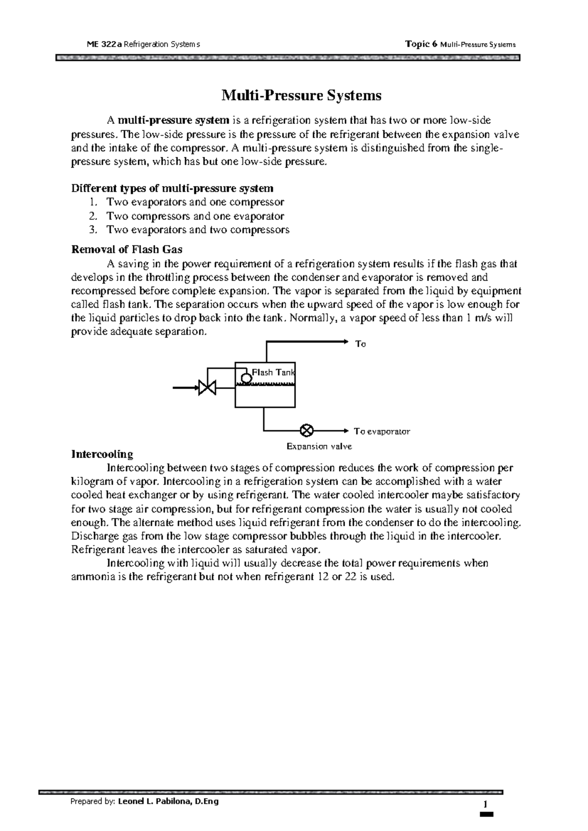 Topic 6 Multi Pressure Systems - Multi-Pressure Systems A multi-pressure system is a ...