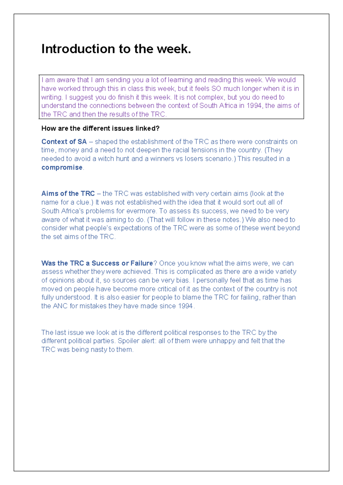Aims of the TRC 2021: Understanding South Africa's Truth and ...