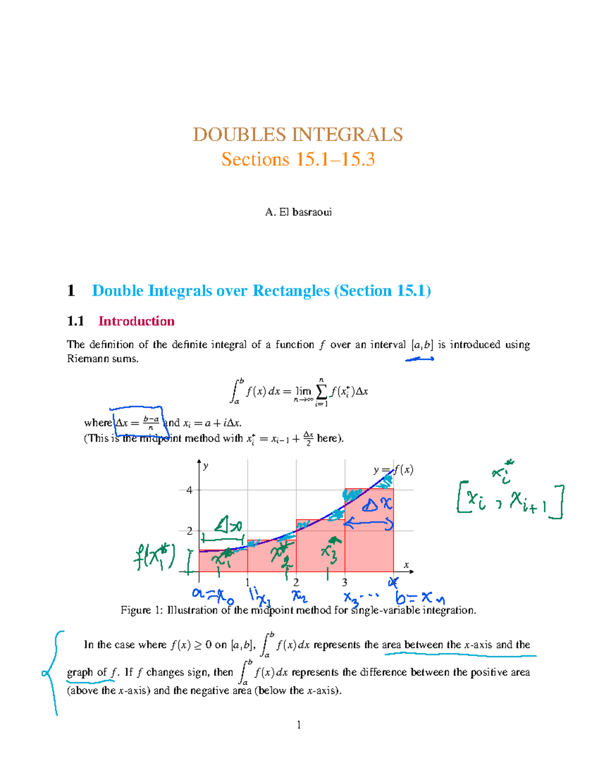 2722 CH15 P0 - Double Integrals: Sections 15.1-15.3 Overview - Studocu