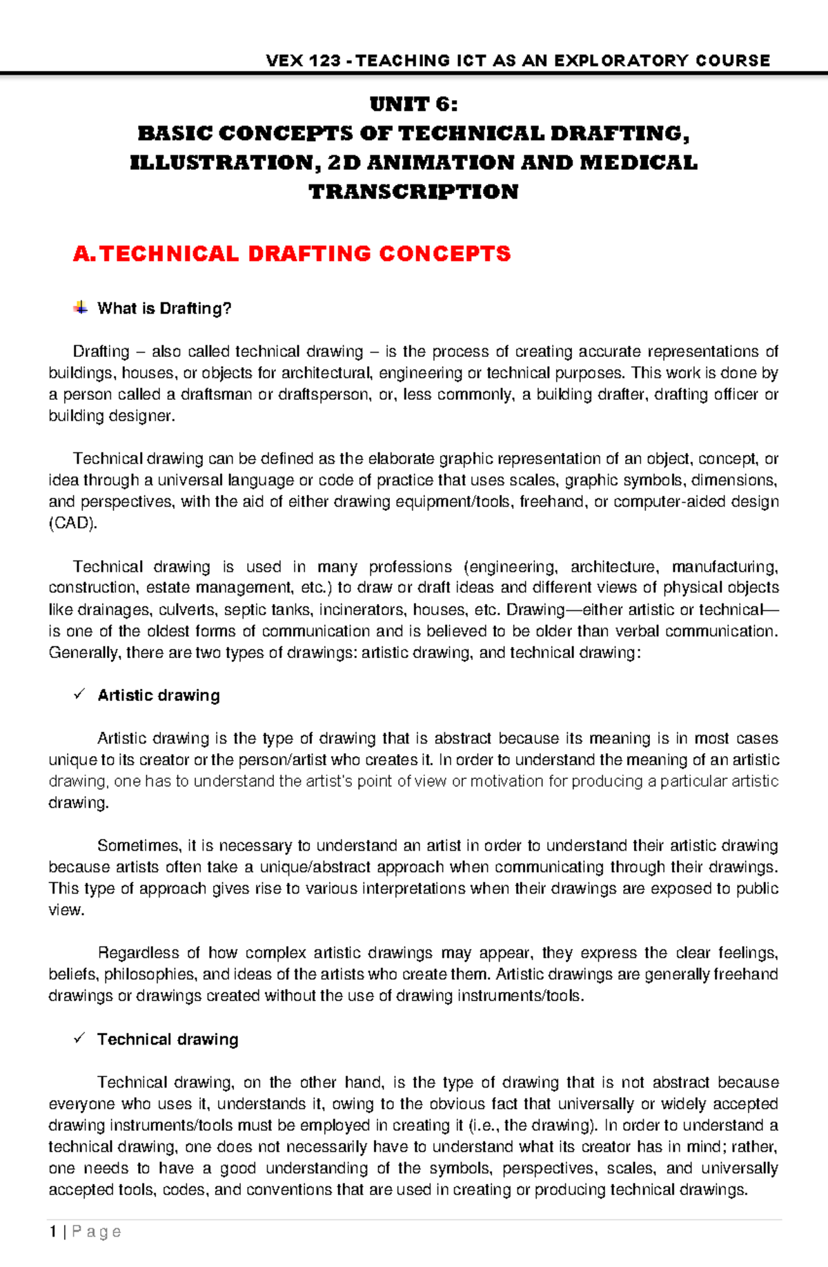 Basic- Concepts-OF-TECH. Drafting-2D-AND-MT - UNIT 6 : BASIC CONCEPTS ...